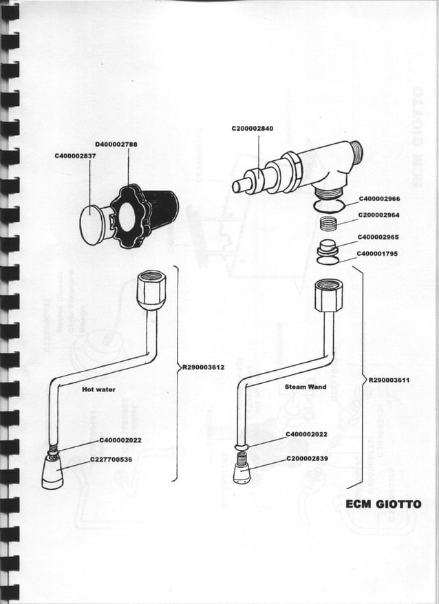 Ecm giotto premium parts manual | PDF