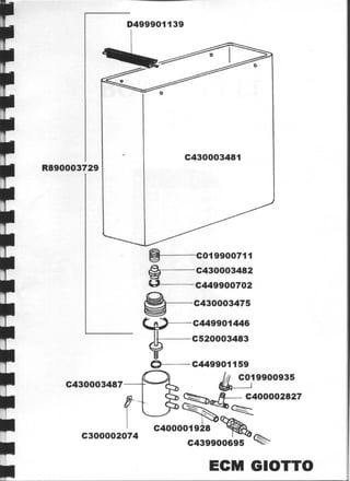 Ecm giotto premium parts manual | PDF