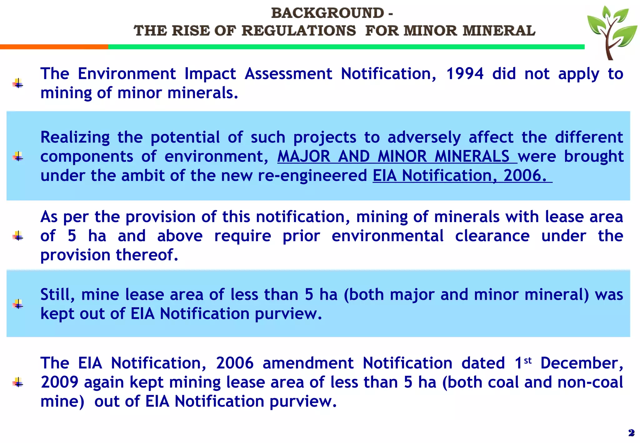 Ec minor mineral b2 mining 2016_dr rlm | PPT
