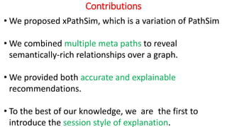 session-based recommendations with the session style of Explanation | PPT