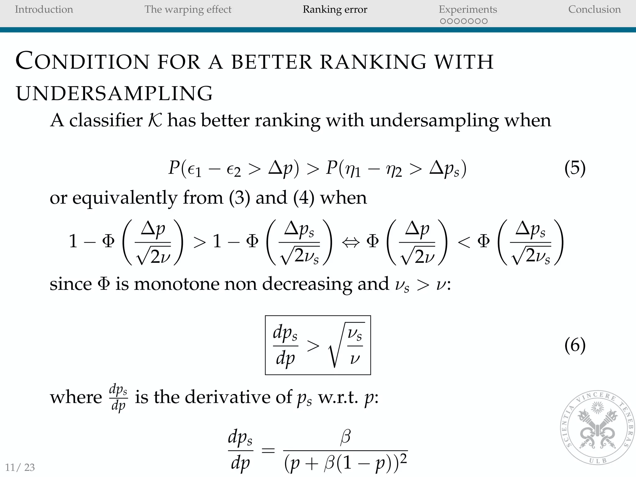 When is undersampling effective in unbalanced classification tasks? | PDF