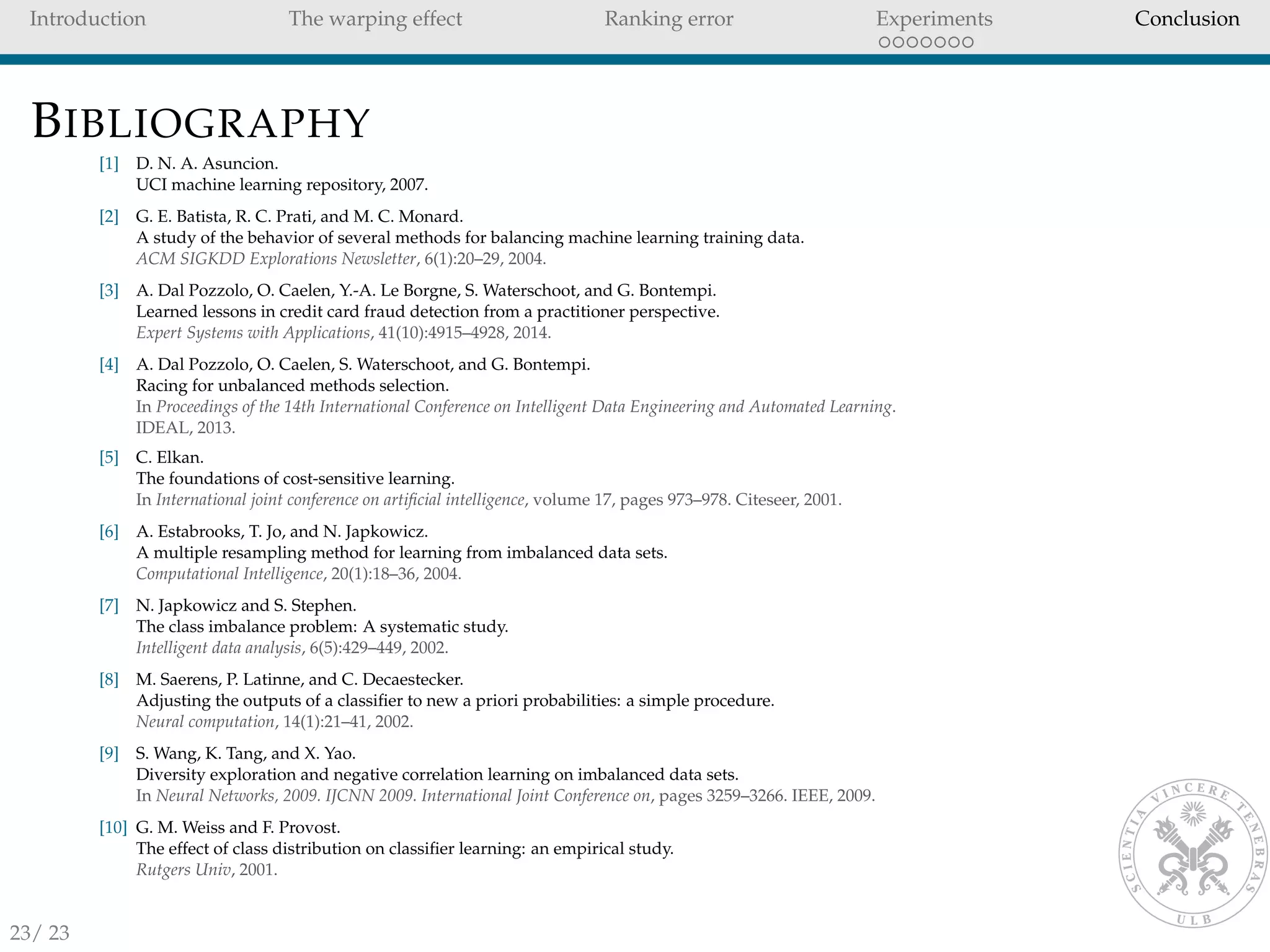 When is undersampling effective in unbalanced classification tasks? | PDF