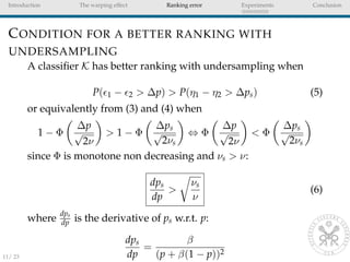 When is undersampling effective in unbalanced classification tasks? | PDF