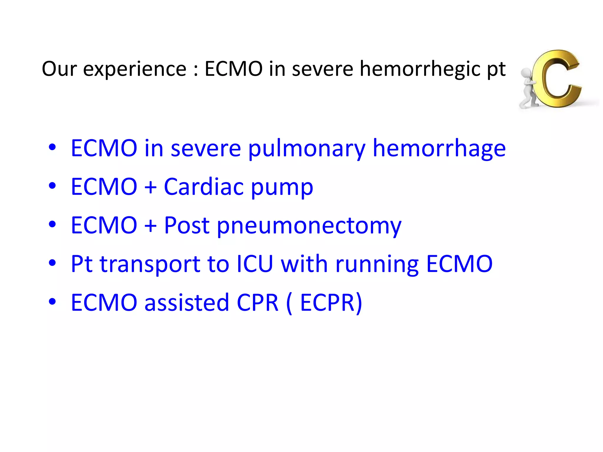 ECMO and its emerging role in trauma ICU 15th ECCC Dubai April 2019 | PPTX