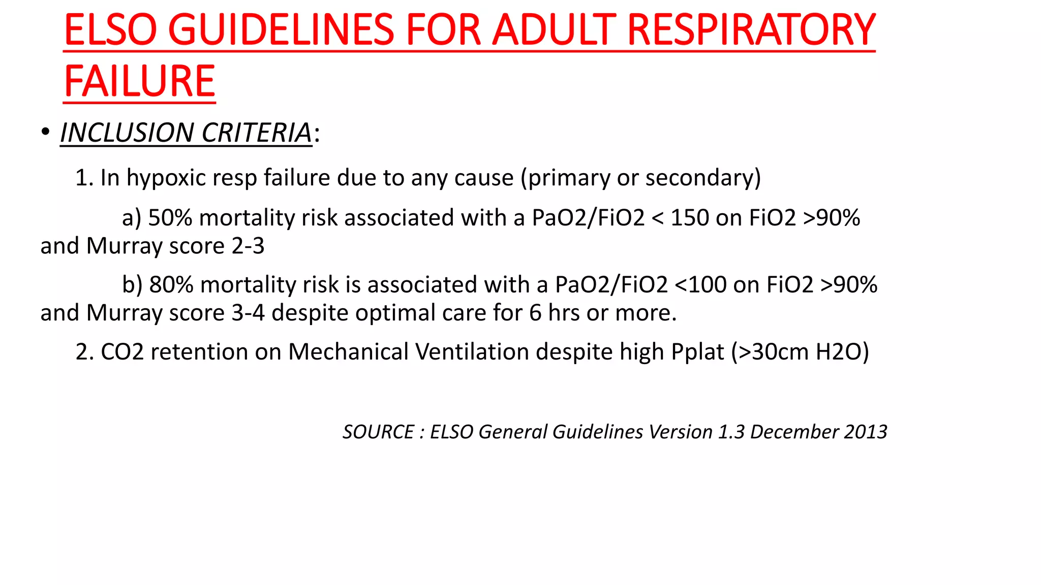 ECMO - extracorporeal membrane oxygenation | PPTX | Lung and Respiratory Health | Diseases and ...