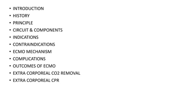 ECMO - extracorporeal membrane oxygenation | PPTX | Lung and ...
