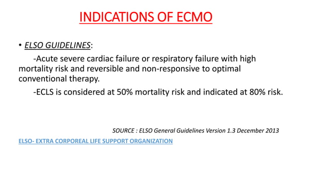 ECMO - extracorporeal membrane oxygenation | PPTX | Lung and ...