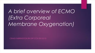 Ecmo - a basic overview. | PPT