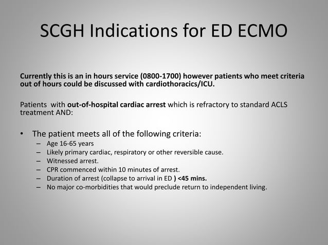 SCGH ED ECMO update | PPTX