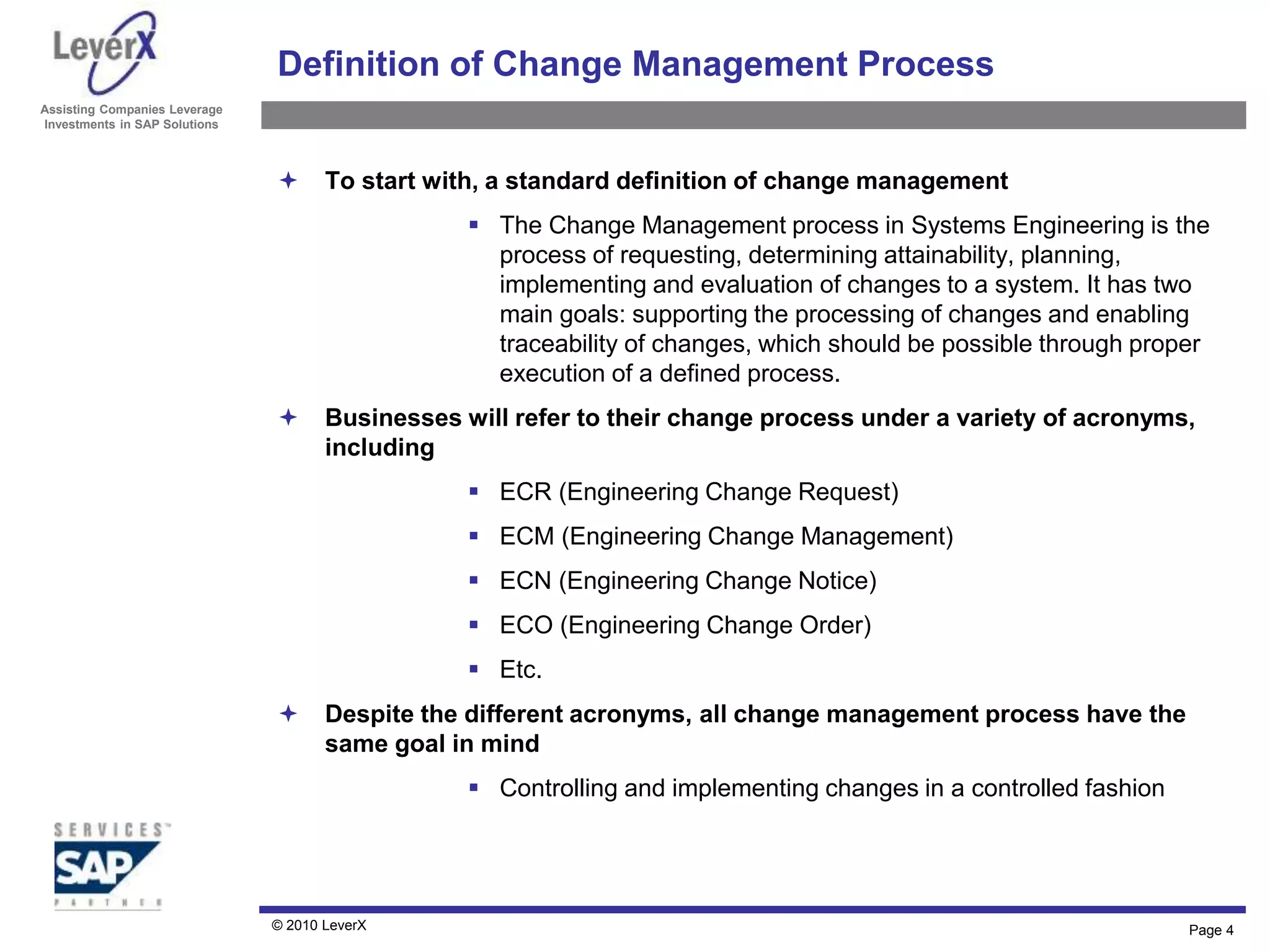 Engineering Change Management - Overview and Best Practices | PPTX
