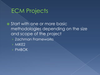 ECM Project Management Basics | PPTX