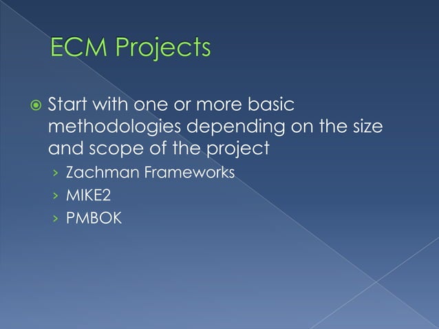 ECM Project Management Basics | PPTX