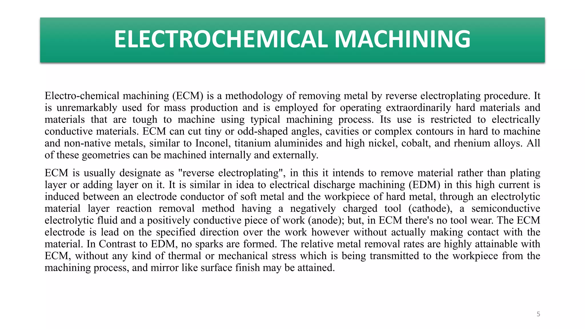 PARAMETRIC OPTIMIZATION OF ELECTROCHEMICAL MACHINING | PPT