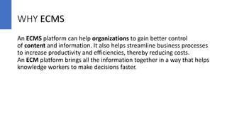 Enterprise Content Management System Solution | PPT
