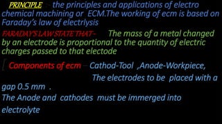 Electro chemical machine ( ecm ) | PPTX