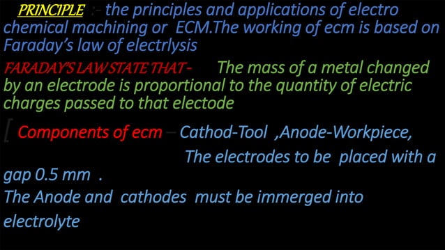 Electro chemical machine ( ecm ) | PPTX | Chemistry | Science