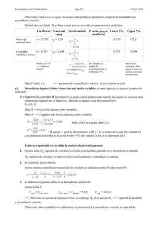 Econometrie curs 1 | PDF