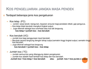 Ecn 2013 teori kos dan pengeluaran | PPTX
