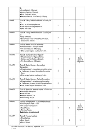 Ecn course outline september 2015 semester | DOC