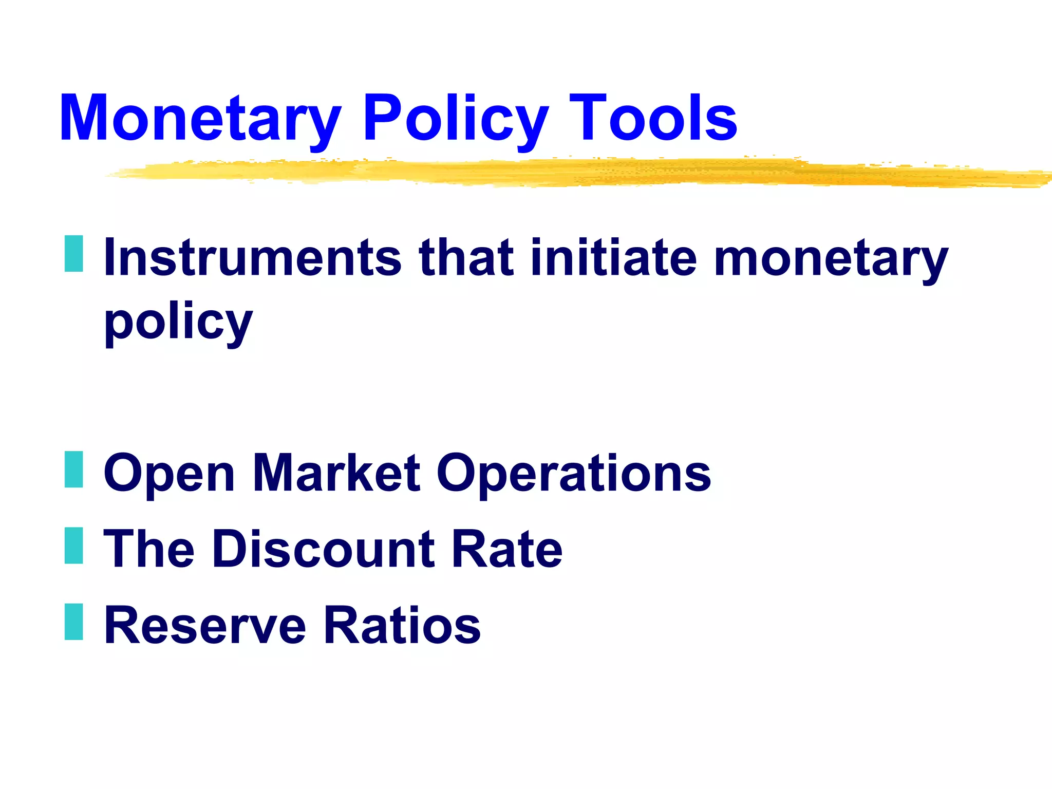 monetary policy tools | PPT