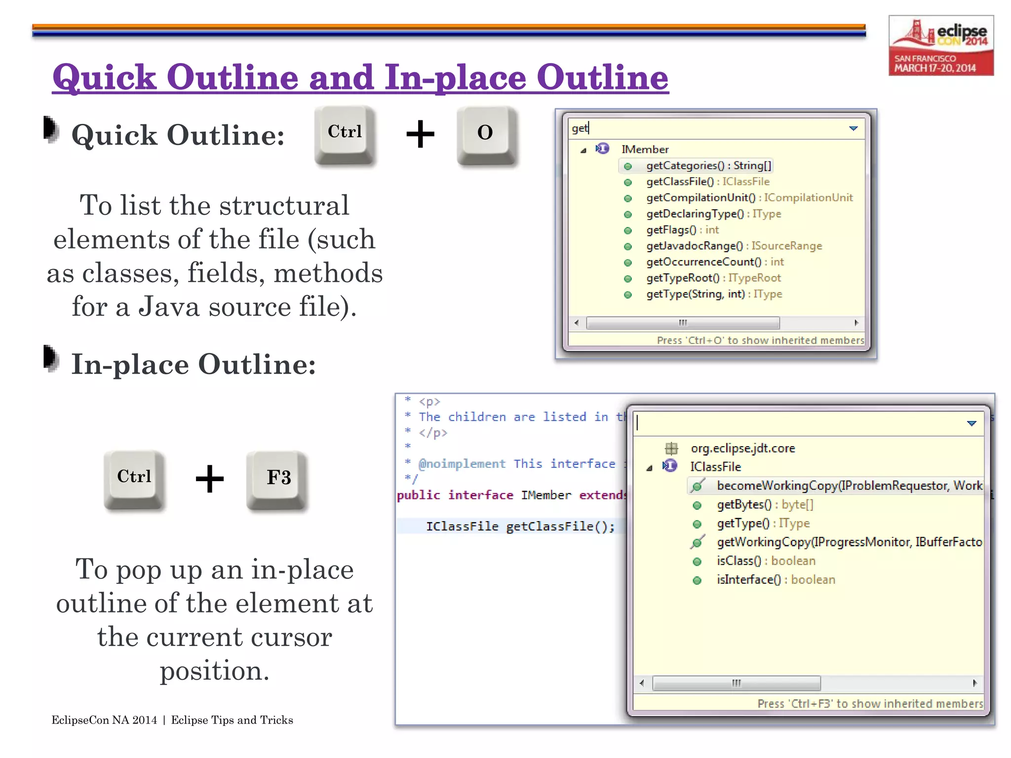 Eclipse Tips & Tricks - EclipseCon North America 2014 | PDF