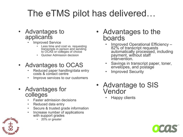 2007 ECNO Conference - Electronic Transcript Management System | PPT