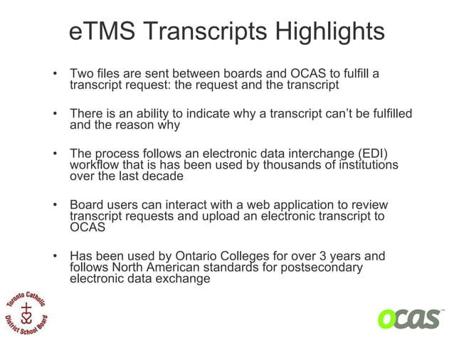 2007 ECNO Conference - Electronic Transcript Management System | PPT