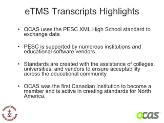 2007 ECNO Conference - Electronic Transcript Management System | PPT