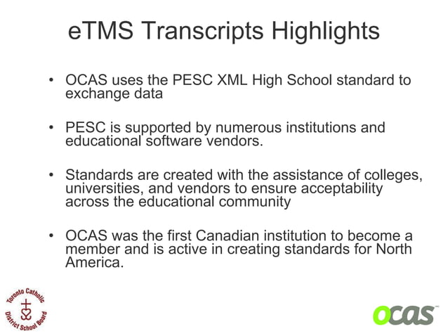 2007 ECNO Conference - Electronic Transcript Management System | PPT