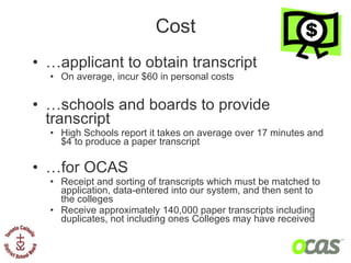 2007 ECNO Conference - Electronic Transcript Management System | PPT