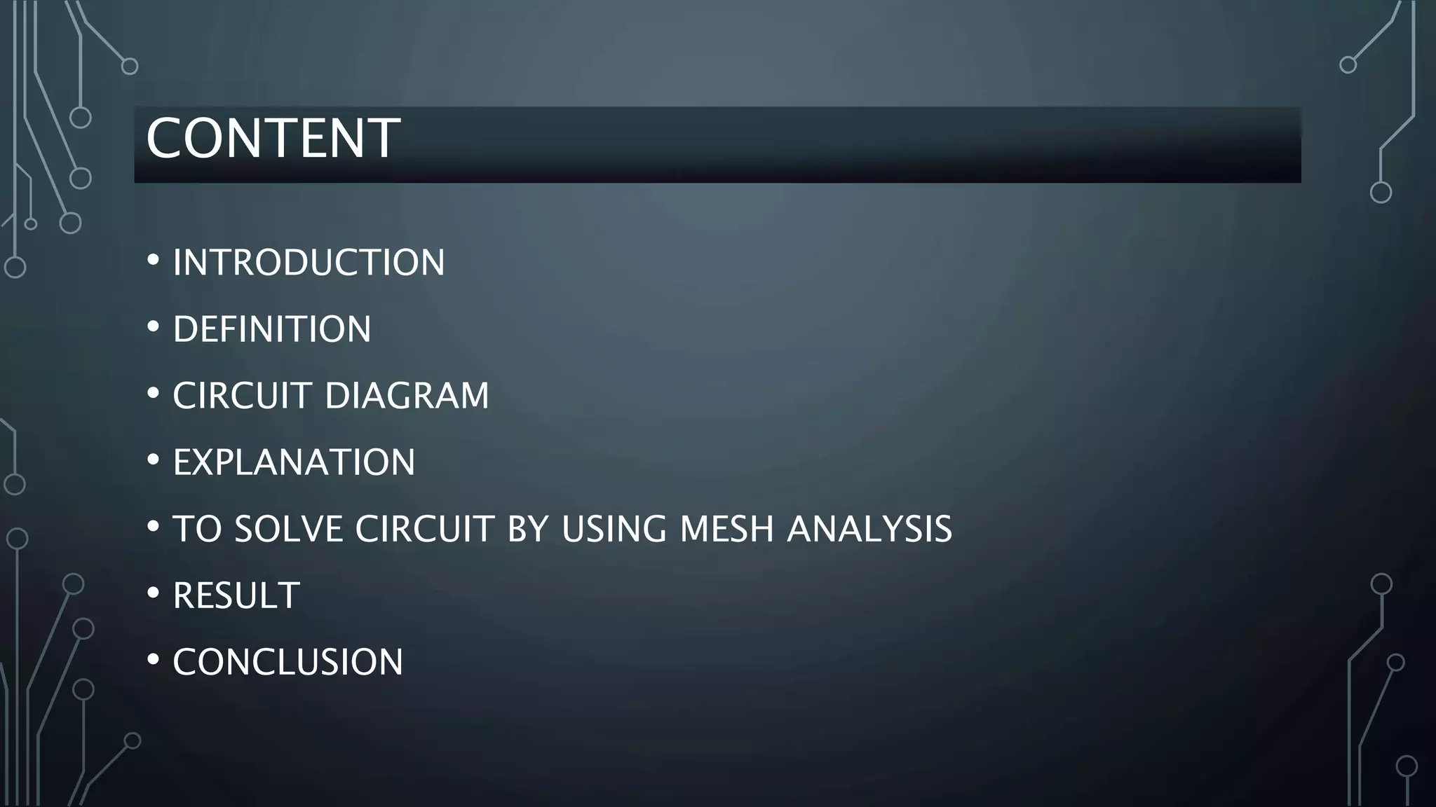 MESH ANALYSIS in Electric Circuits and Networks.pptx