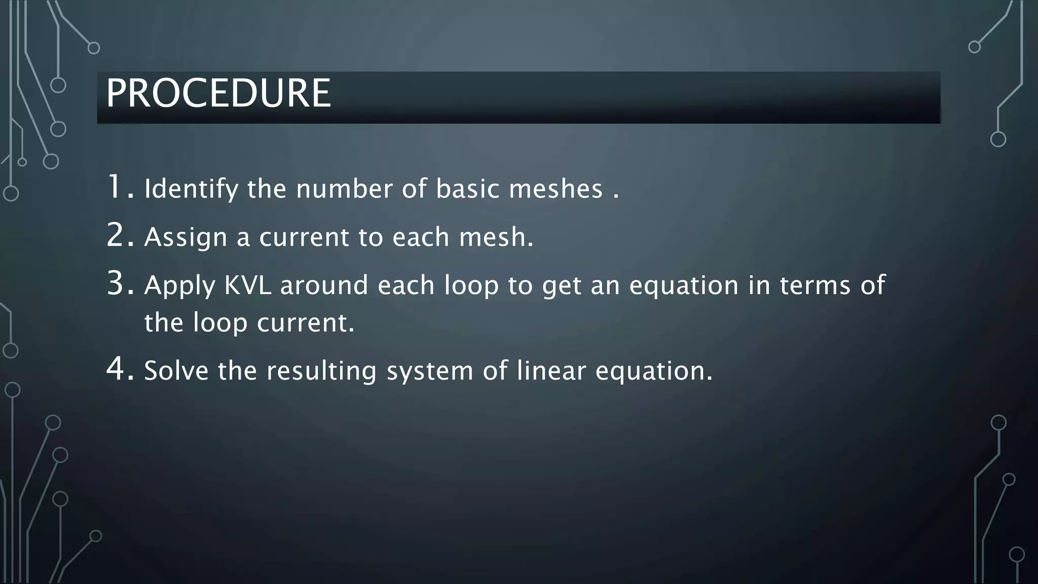MESH ANALYSIS in Electric Circuits and Networks.pptx