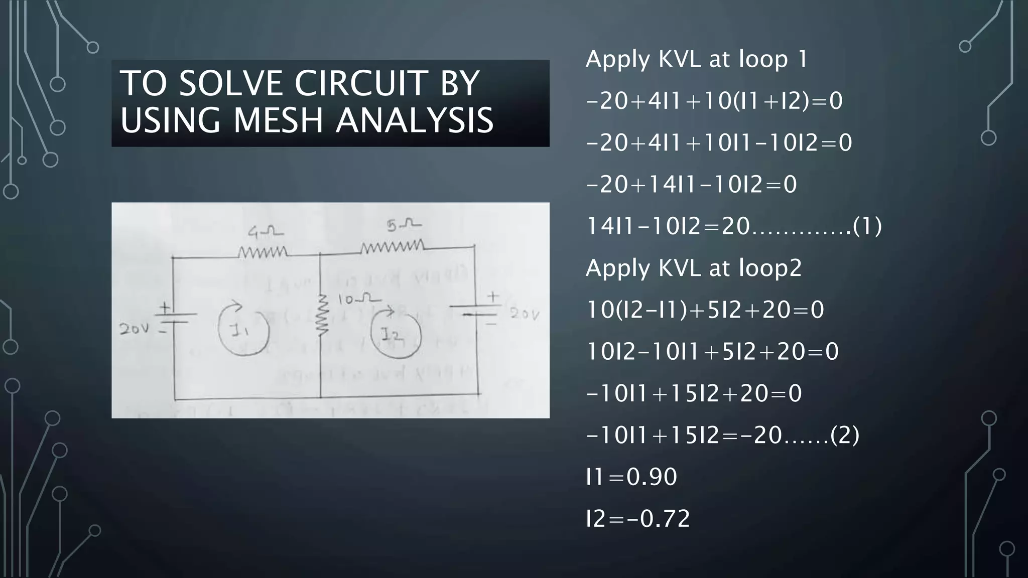 MESH ANALYSIS in Electric Circuits and Networks.pptx