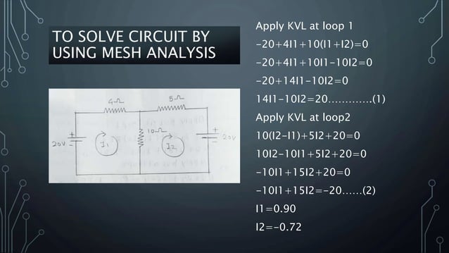 MESH ANALYSIS in Electric Circuits and Networks.pptx