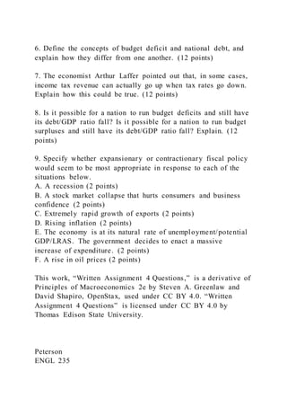 ECO-111 MACROECONOMICSWRITTEN ASSIGNMENT 4 QUESTIONS1 | DOCX