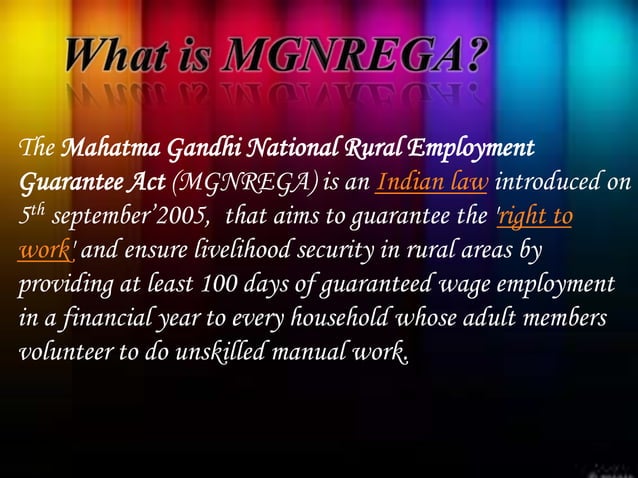 MGNREGA | PPTX