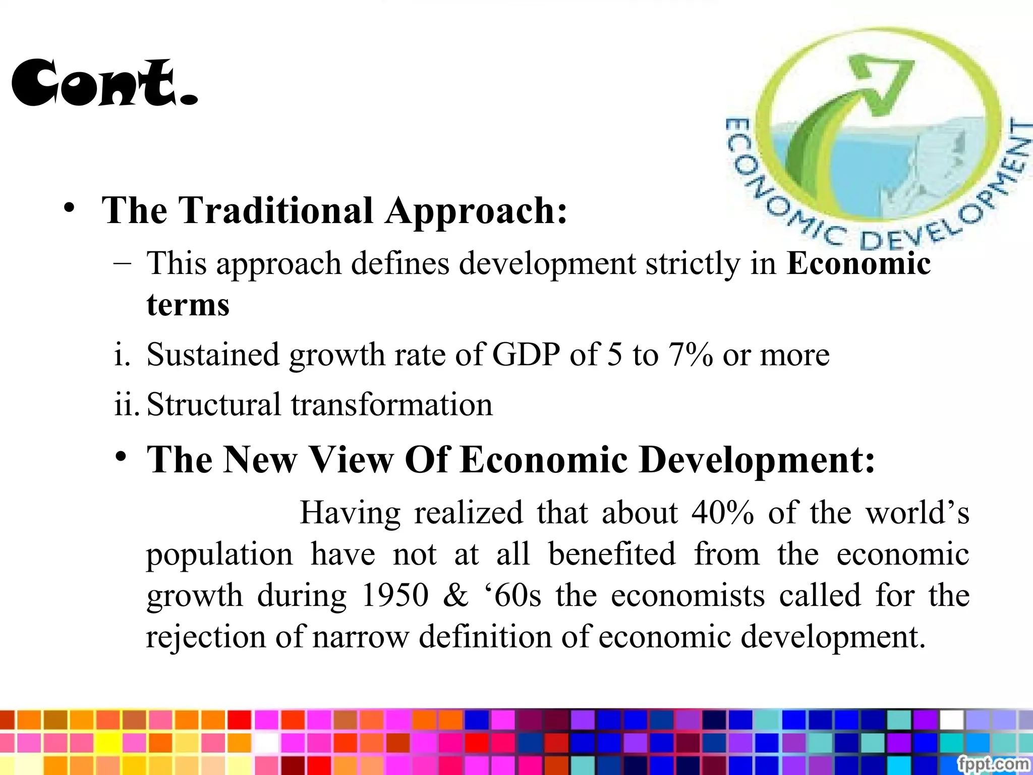 Economic Growth & Economic Development | PPT