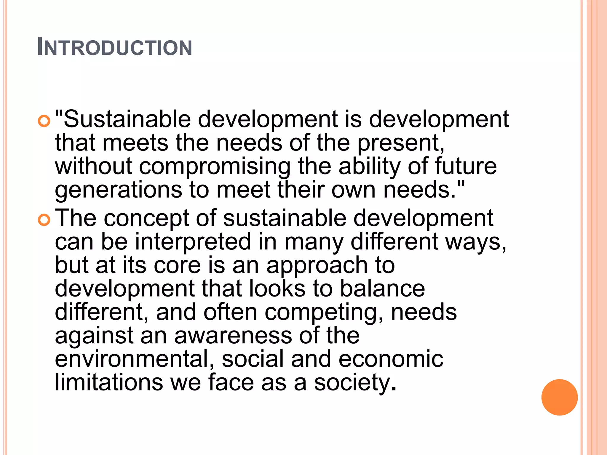 Sustainable Development | PPTX