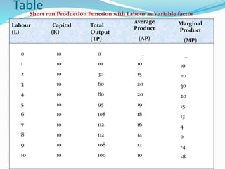 theory of production | PPTX