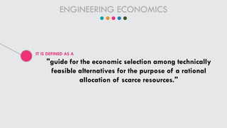 Economics in Civil Engineering (Or any field of Engineering). | PDF