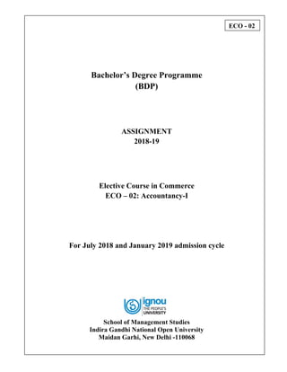 ignou Eco 2-em-solved-assignment-2018-19 | PDF