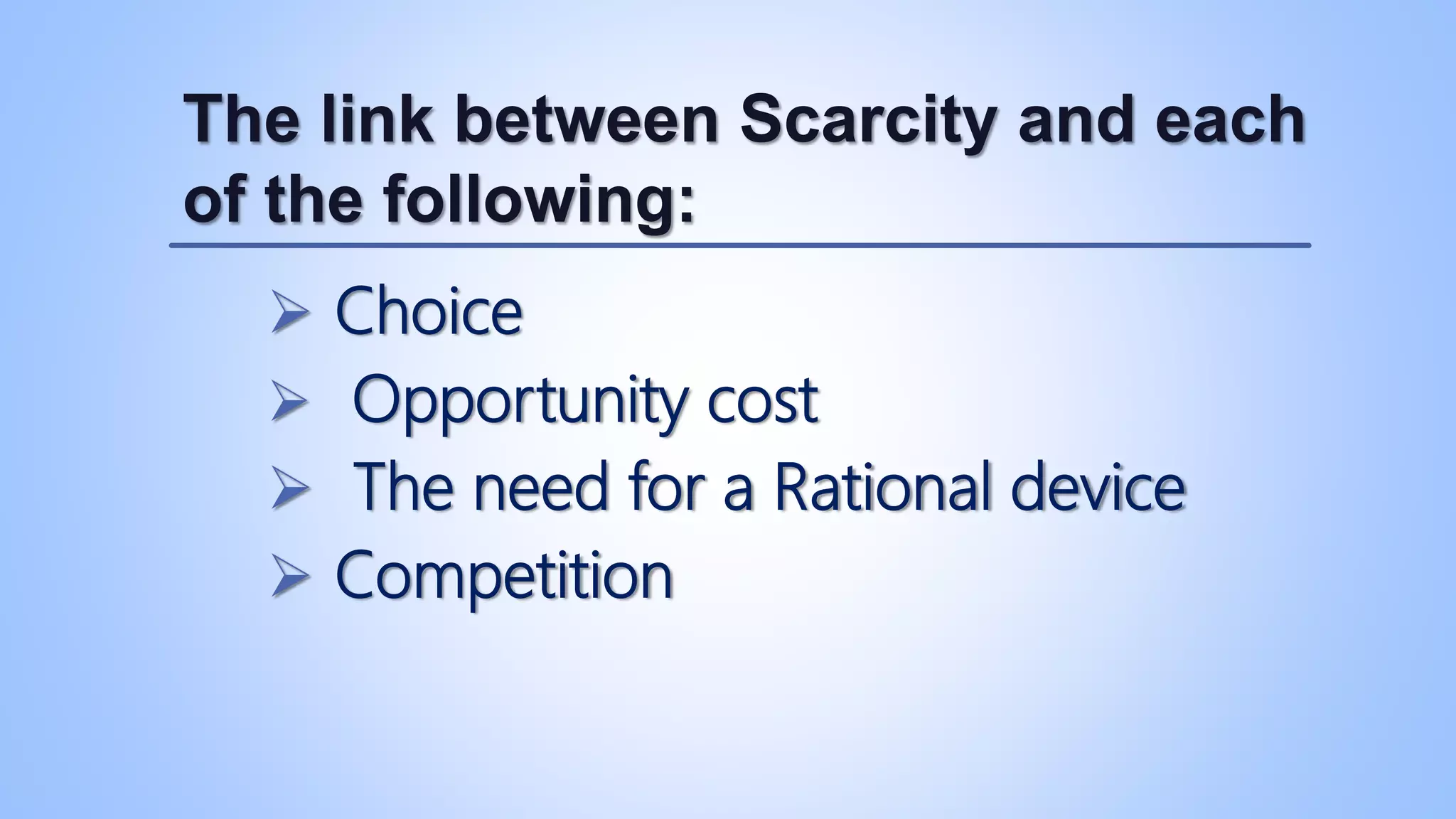 Scarcity - Eco 201 | PPTX