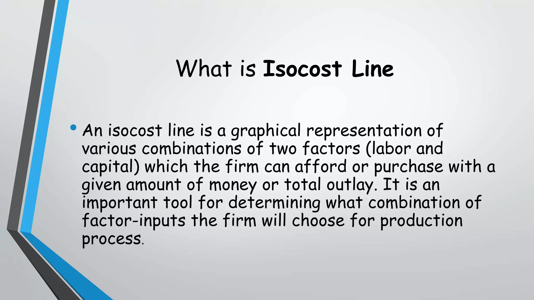 Isocost Line | PPTX