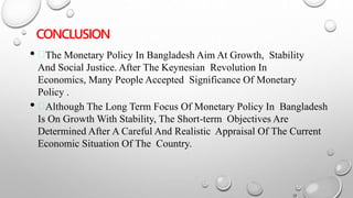 Monetary policy of Bangladesh and its effectiveness. | PPTX