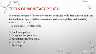 Monetary policy of Bangladesh and its effectiveness. | PPTX