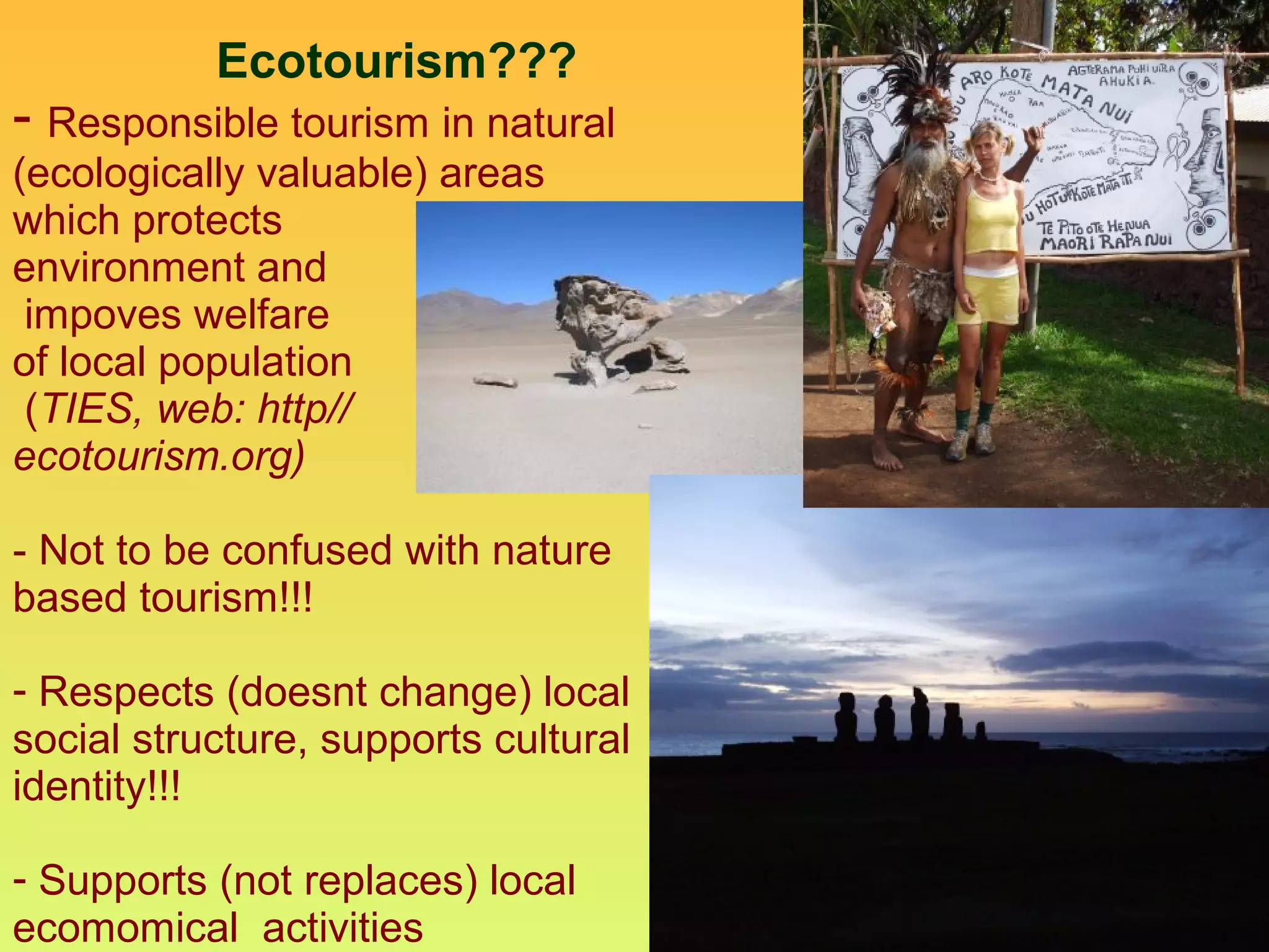 Ecotourism and geotourism as as an Instrument of Biodiversity and ...