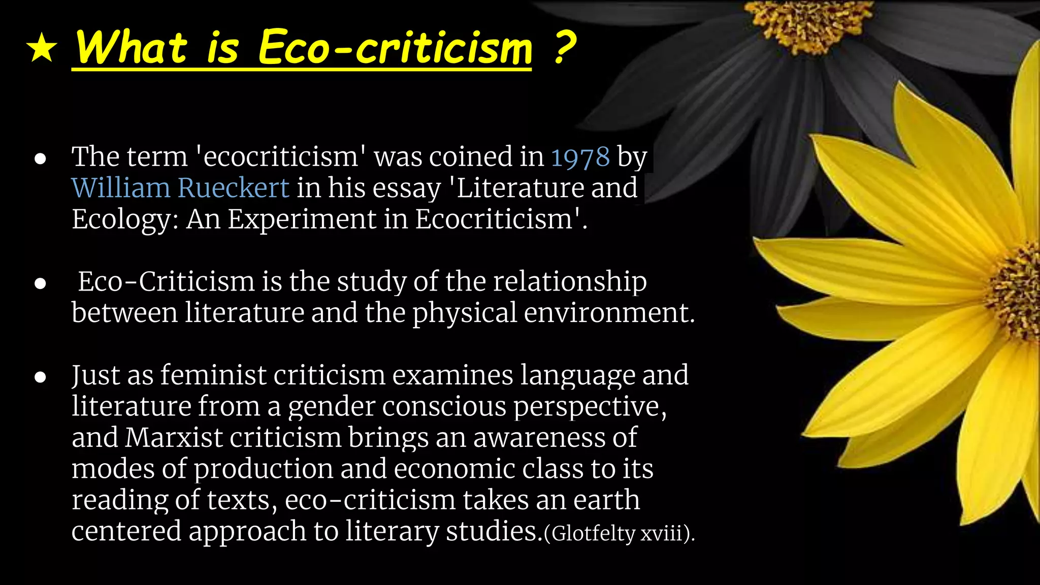 Eco criticism theory | PPTX