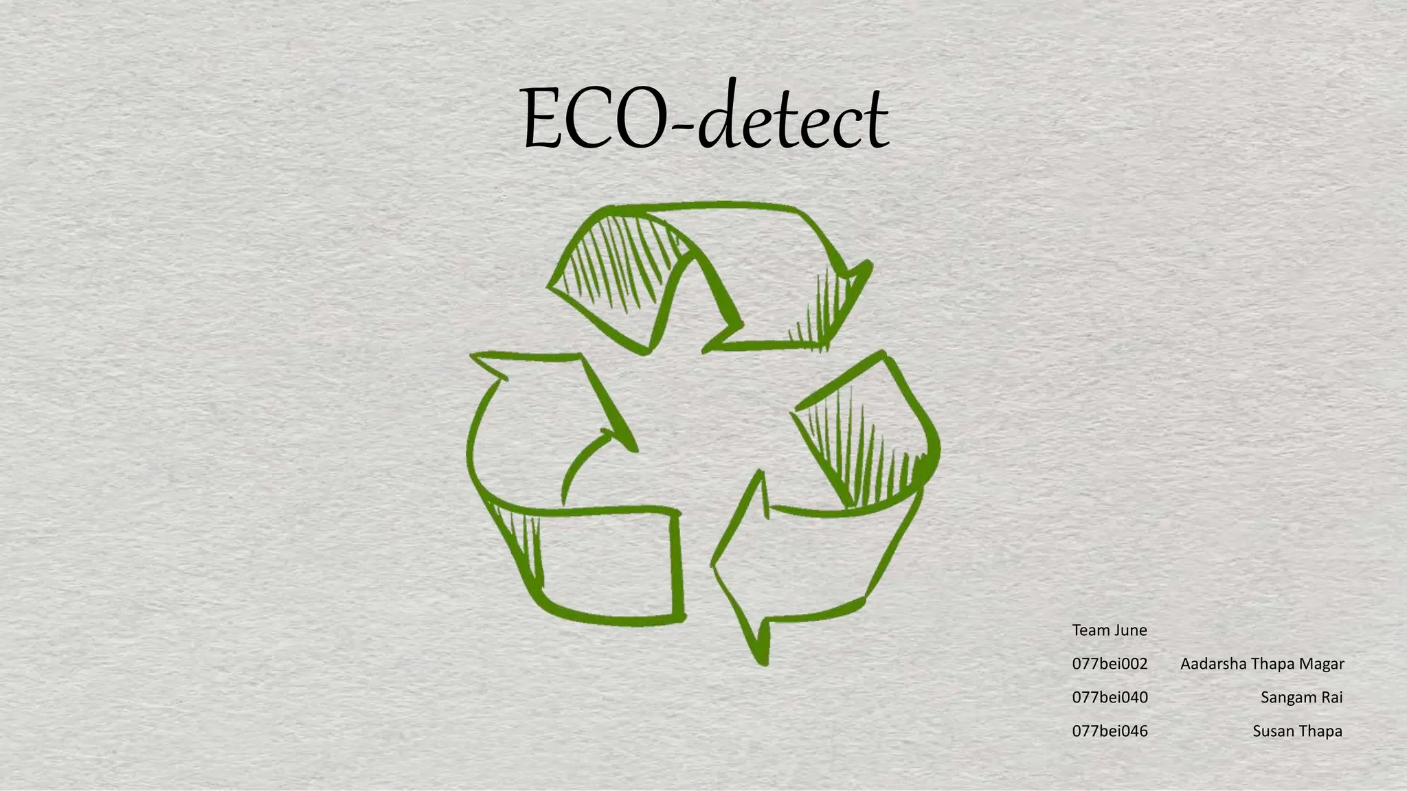 ECO-detect presentation for minor project | PPTX