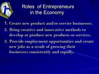 Entrepreneurship ECONOMY & ENTREPRENEURSHIP | PPT