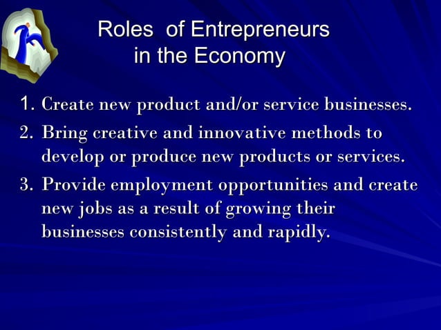 Entrepreneurship ECONOMY & ENTREPRENEURSHIP | PPT